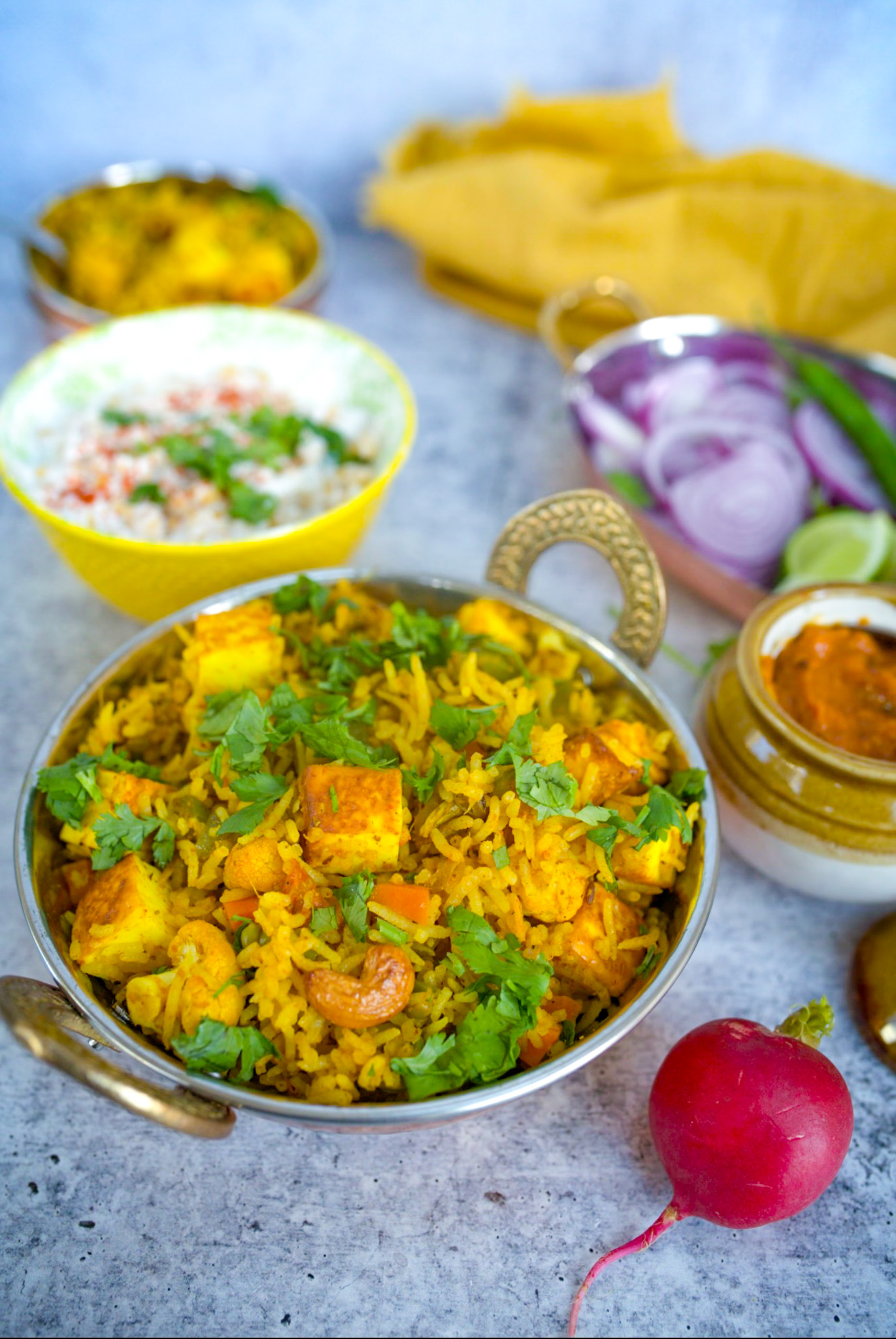 Paneer Dum Pulao - Zheelicious Easy Diwali Dinner Recipe